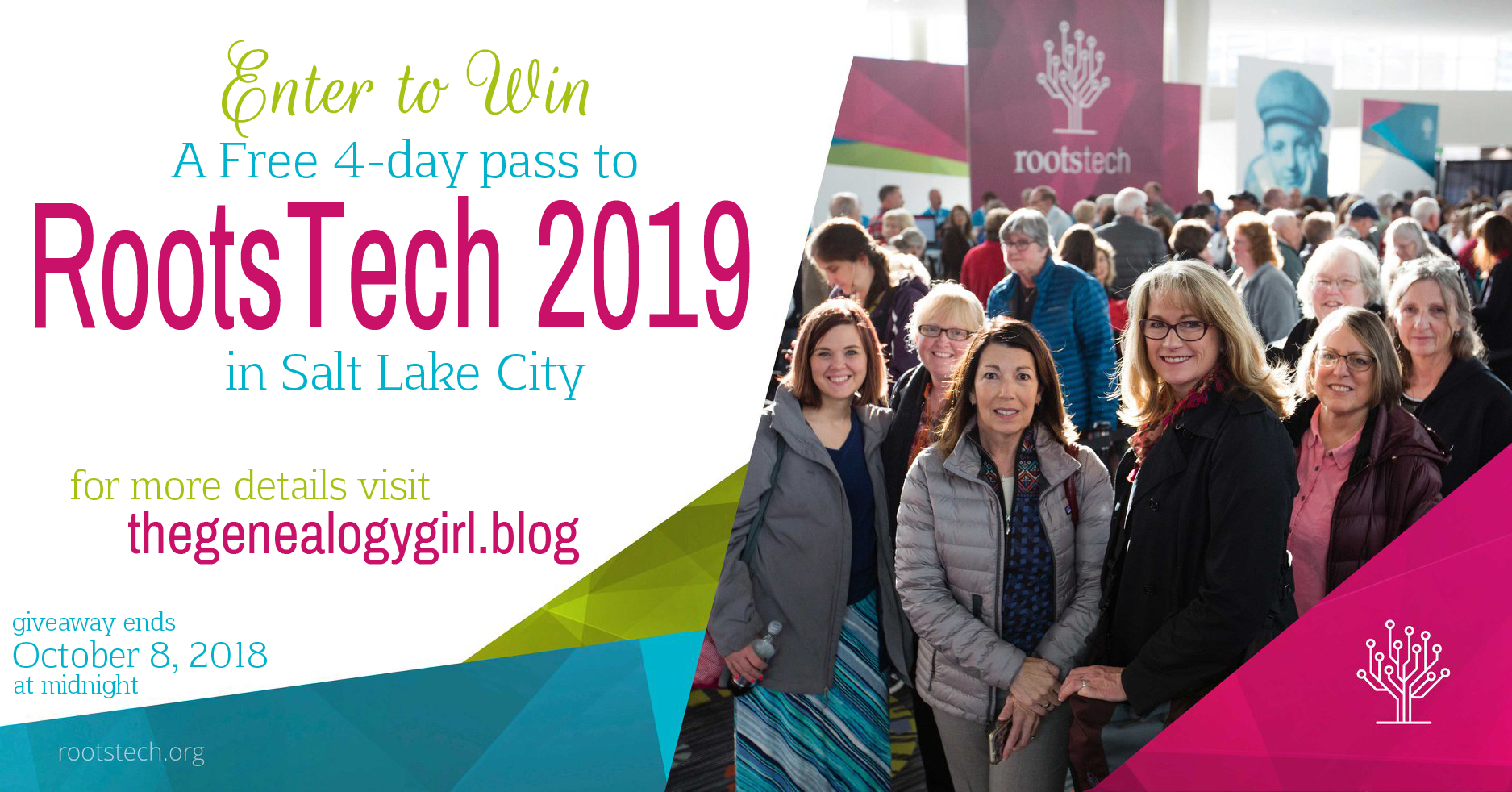GIVEAWAY – Win a free 4-day pass to RootsTech 2019! – the genealogy girl